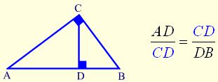 Mean Proportional in a Right Triangle - CBSE Library