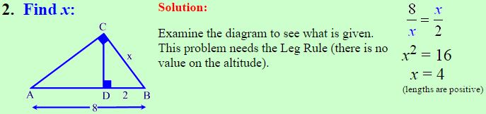 Mean Proportional in a Right Triangle - CBSE Library
