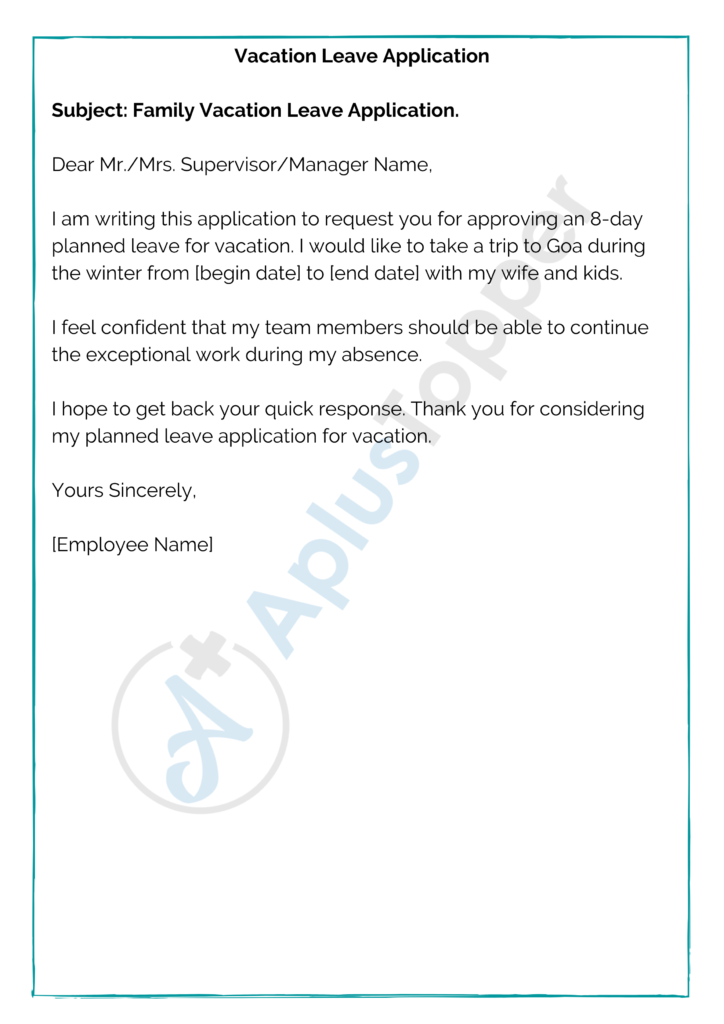 Leave Application for Office | How to Write Leave Application for ...