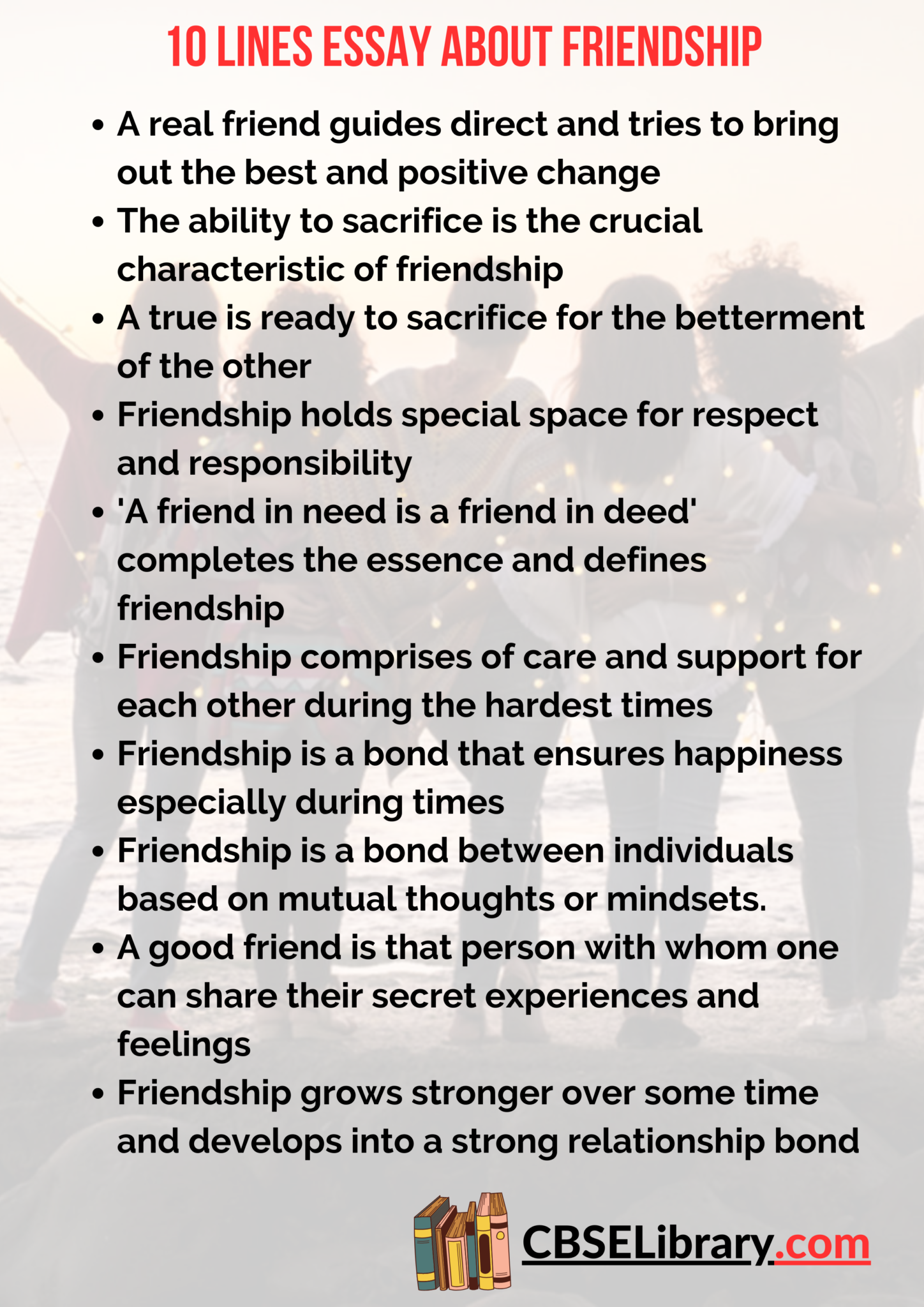Essay on Friendship | Importance of Friendship Essay for Students and ...