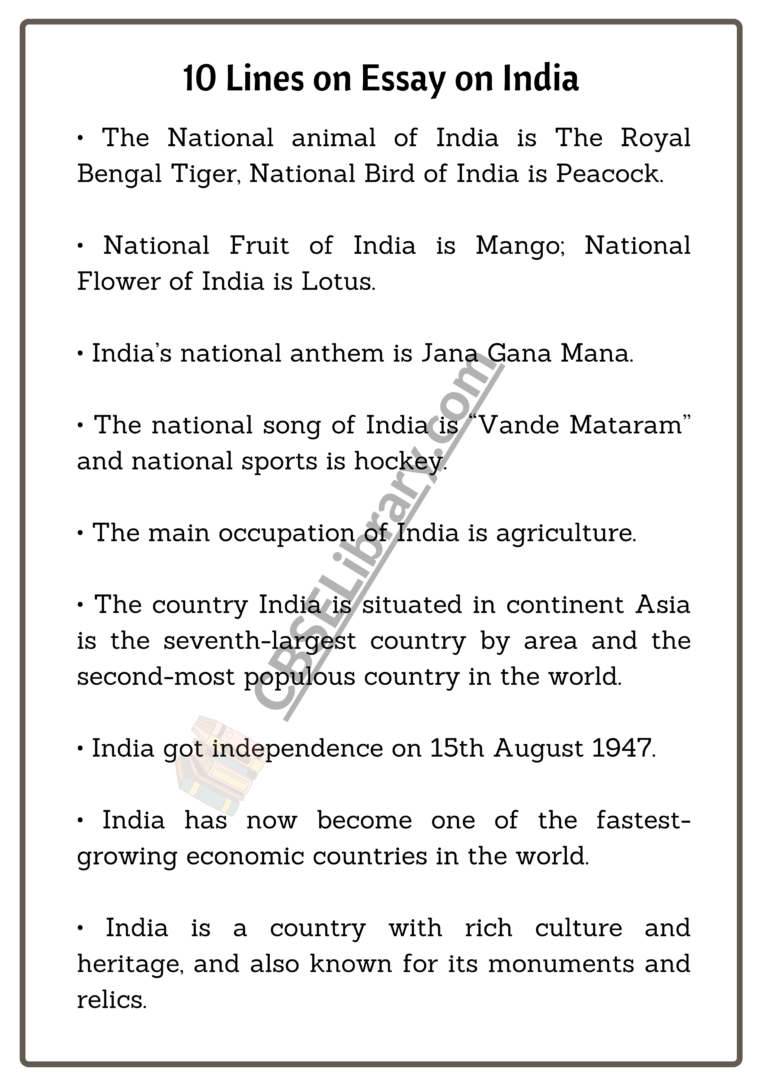 Essay on India | India Essay for Students and Children in English ...