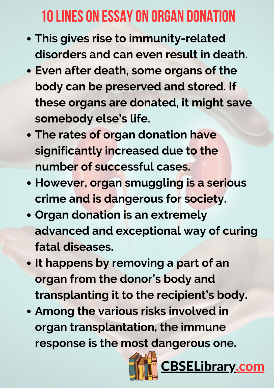 Essay on Organ Donation | Organ Donation Essay for Students and ...