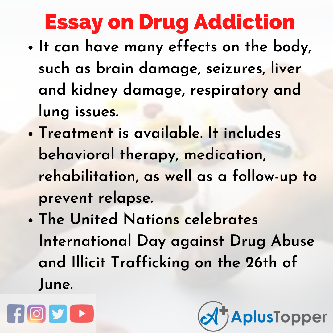 Essay on Drug Addiction | Drug Addiction Essay for Students and ...
