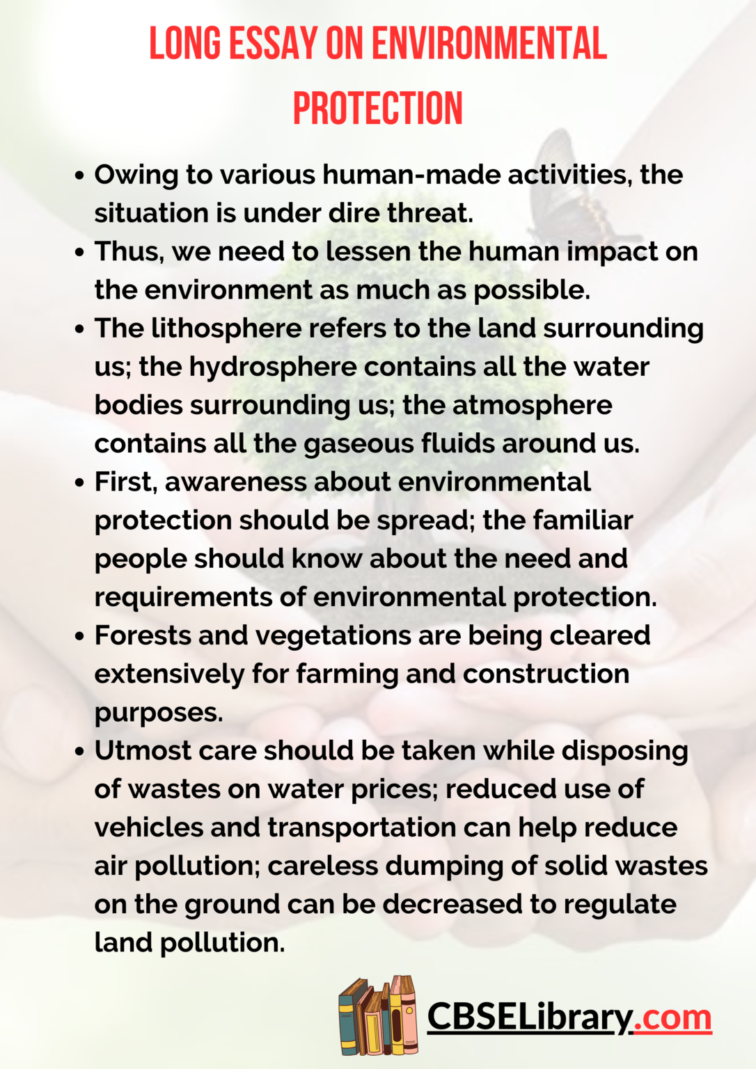 Environmental Protection Essay | Essay on Save Environment for Students ...