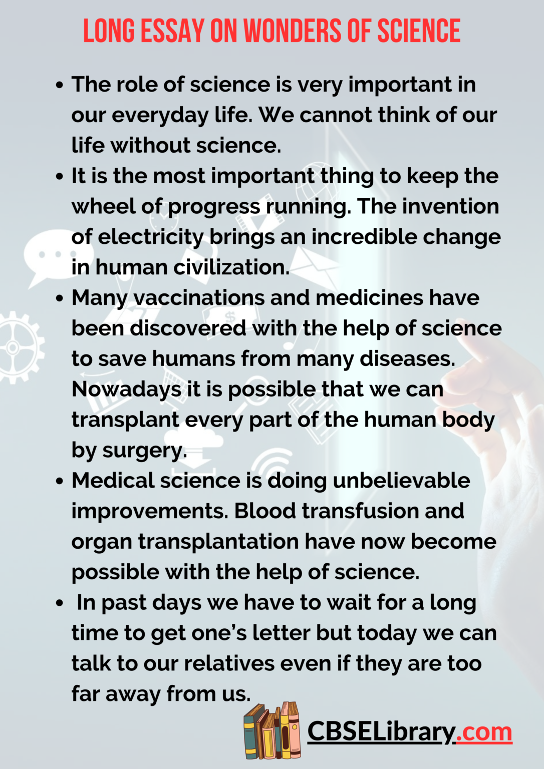 Essay on Wonders of Science | Wonders of Science for Students and ...