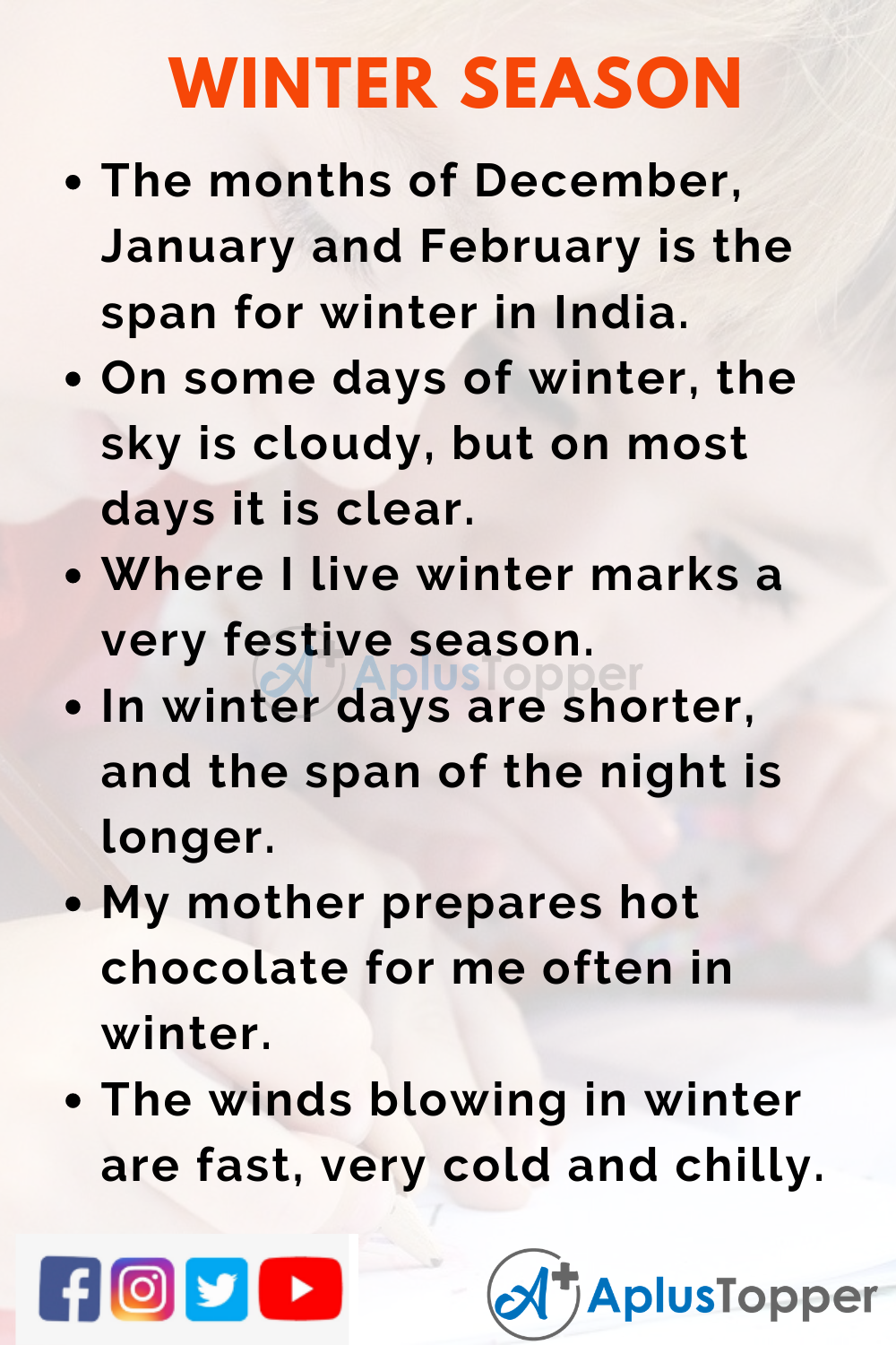 10 Lines on Winter Season for Students and Children in English - CBSE ...