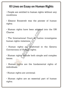 Essay On Human Rights | Human Rights Essay for Students and Children in ...