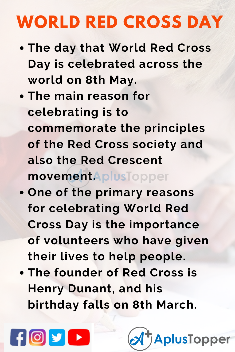 10 Lines on World Red Cross Day for Students and Children in English ...