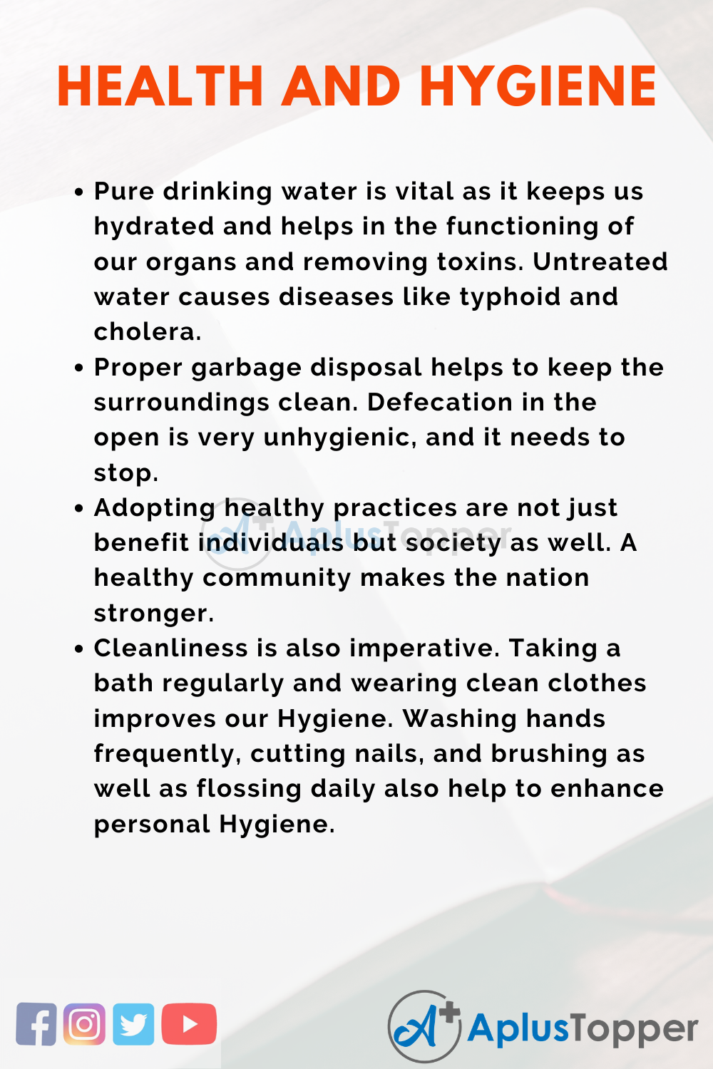 Health and Hygiene Essay | Essay on Health and Hygiene for Students and ...