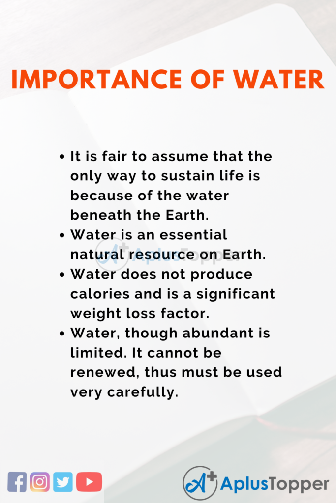 Essay on Importance of Water | Importance of Water Essay for Students ...