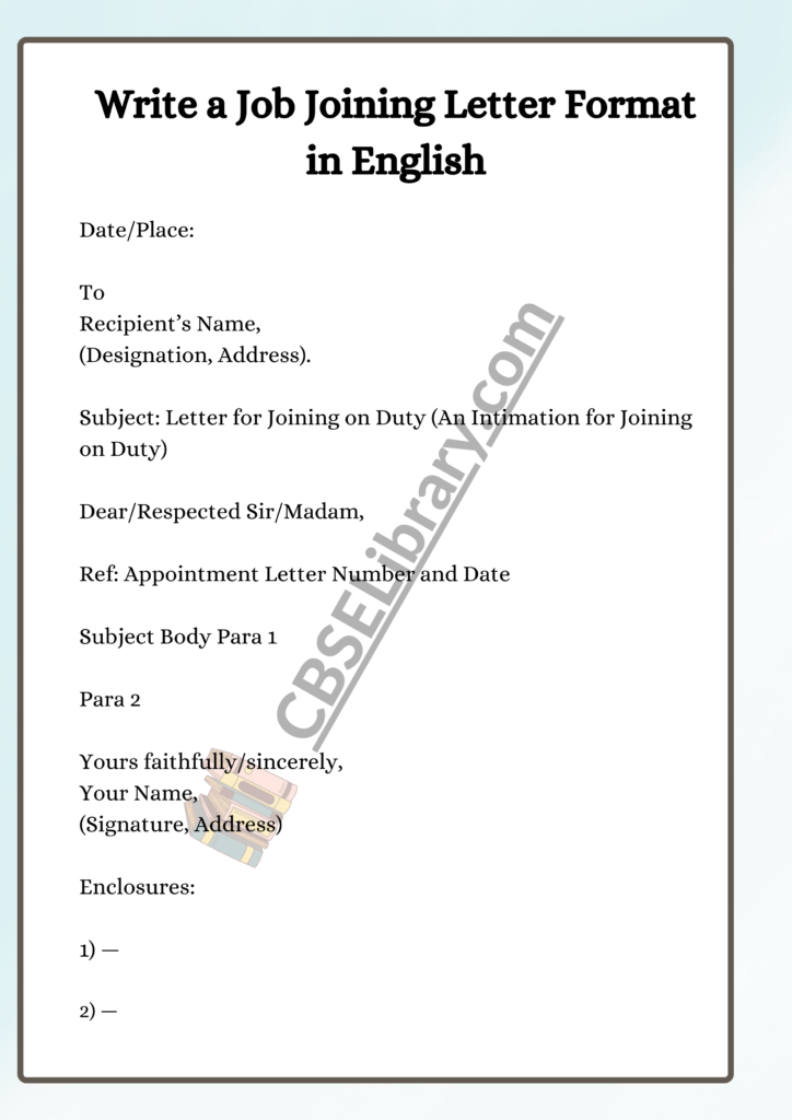 Joining Letter | How To Write A Joining Letter? Format and Samples ...