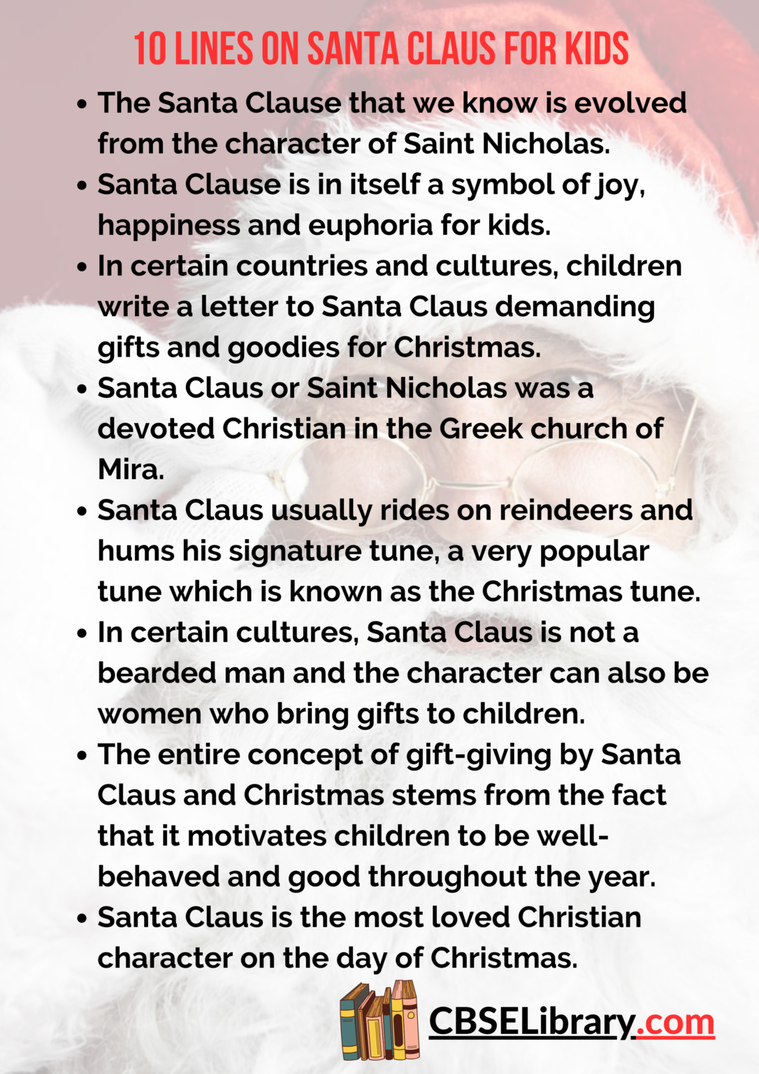 10 Lines on Santa Claus for Students and Children in English - CBSE Library