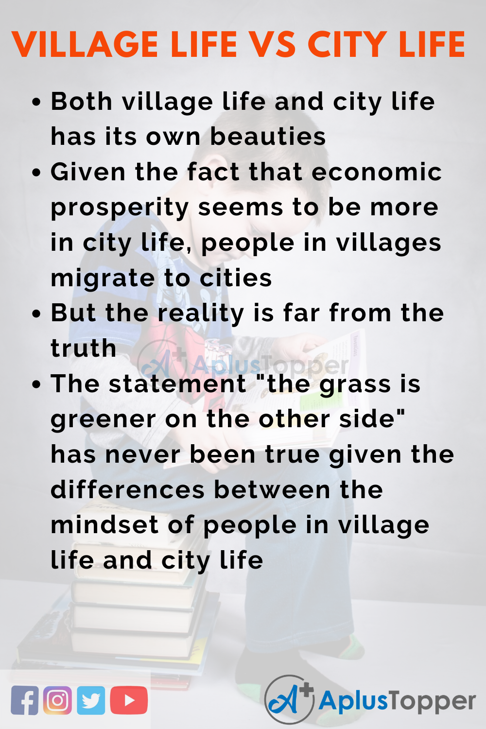 10 Lines on Village Life Vs City Life for Students and Children in ...