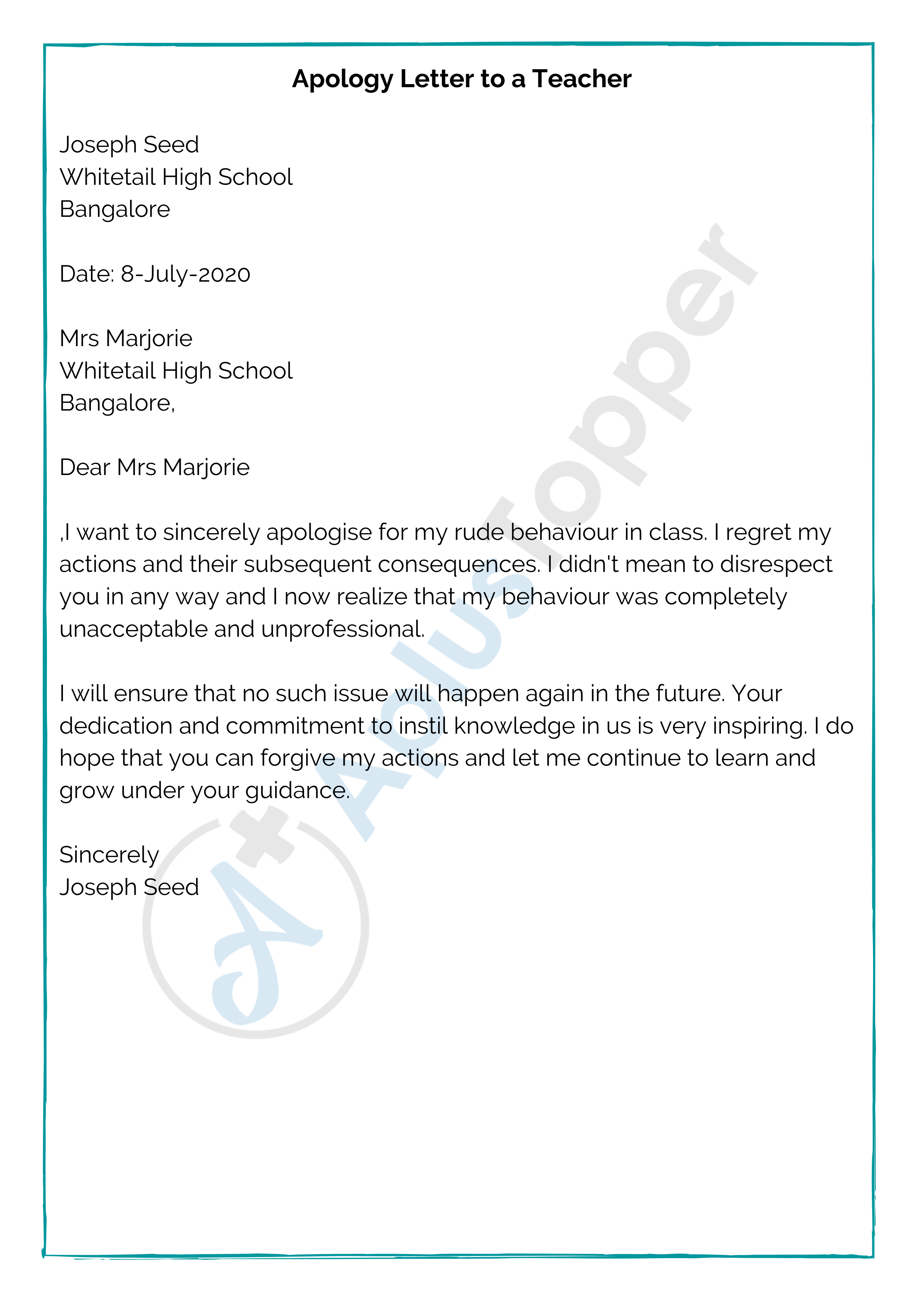 Apology Letter | Format, Samples, and How To Write an Apology Letter ...