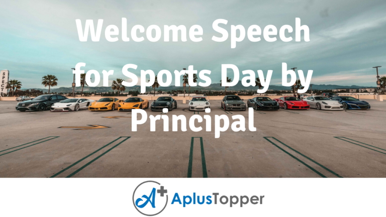 Welcome Speech for Sports Day by Principal for Students and Children in ...