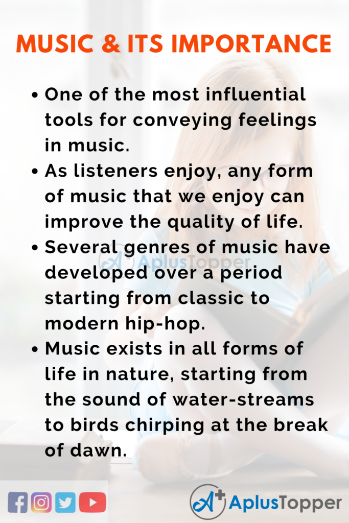 Speech On Music And Its Importance for Children And Students in English ...