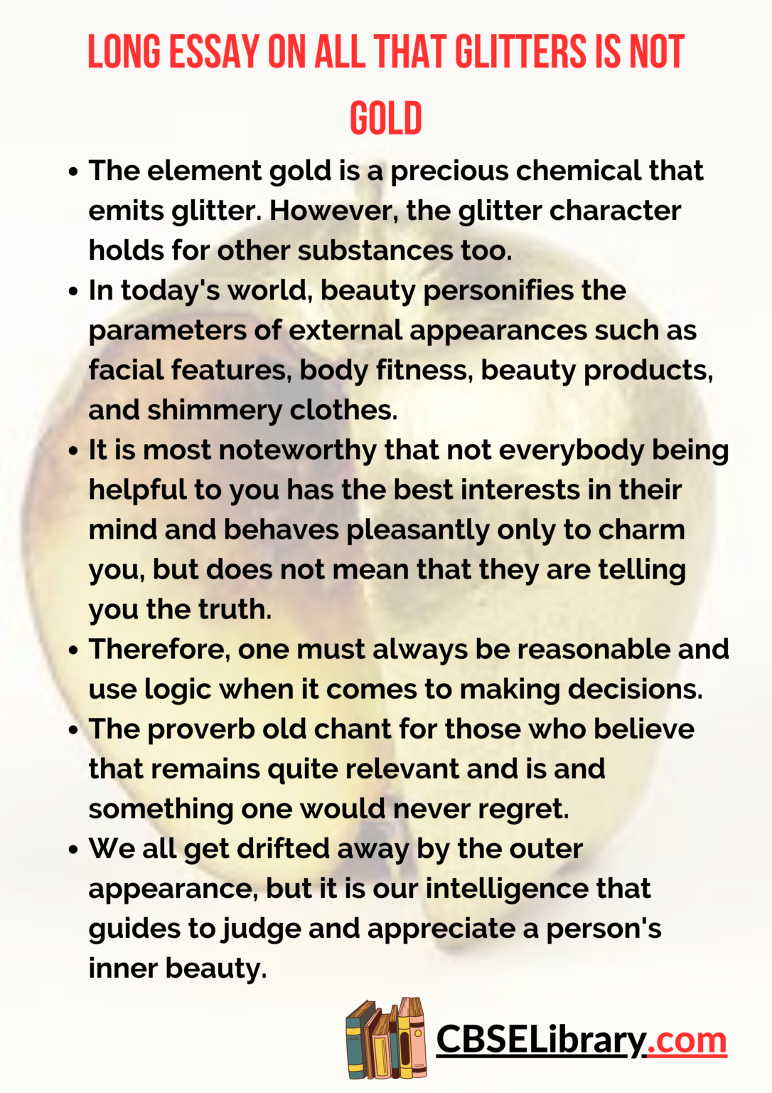 All That Glitters Is Not Gold Essay | Essay on All That Glitters Is Not ...