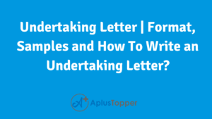 Undertaking Letter | Format, Samples and How To Write an Undertaking ...