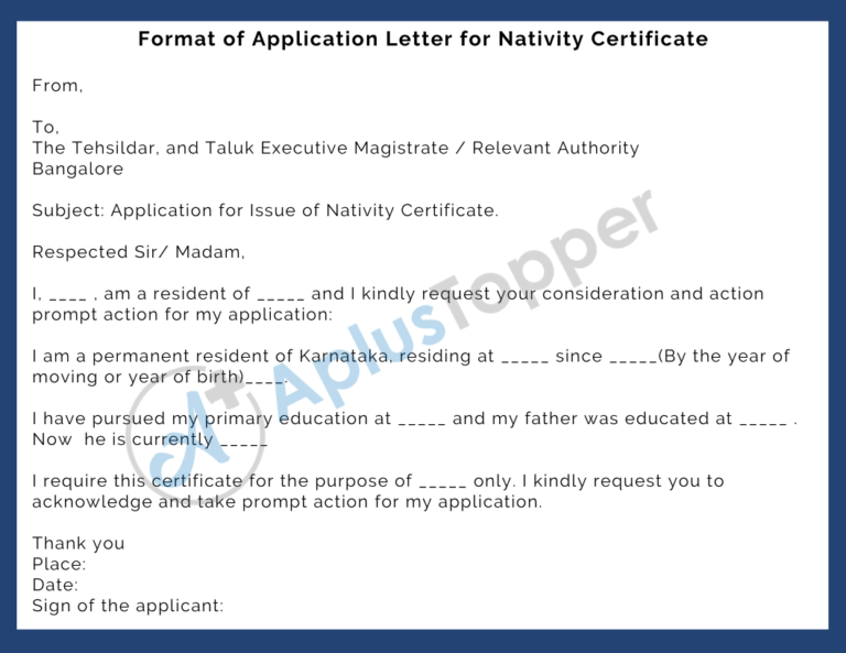 Nativity Certificate | Nativity Certificate Meaning, Format and ...
