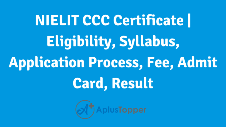 NIELIT CCC Certificate | Eligibility, Syllabus, Application Process ...