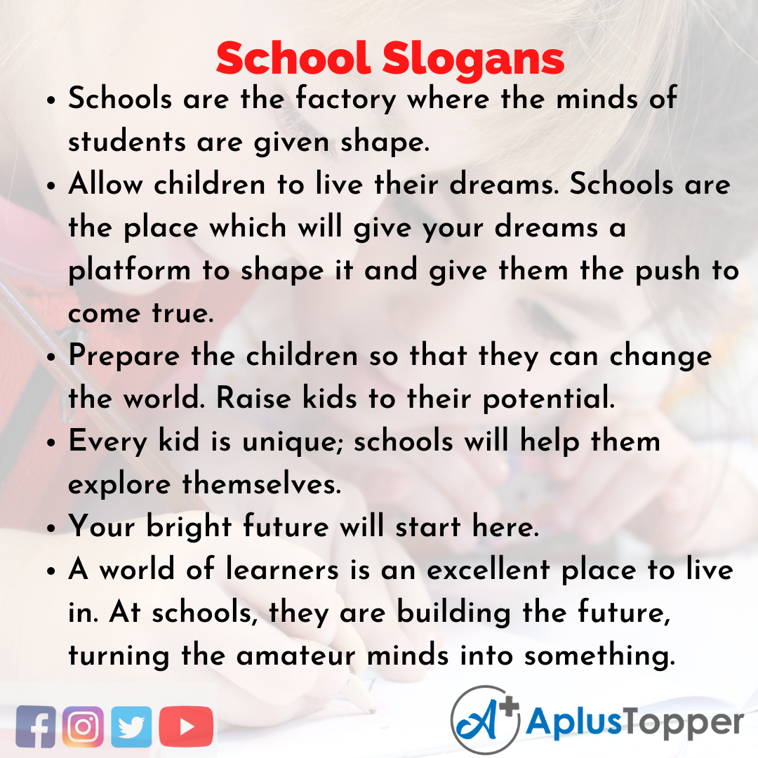 School Slogans | Unique and Catchy Schools Slogans in English - CBSE ...