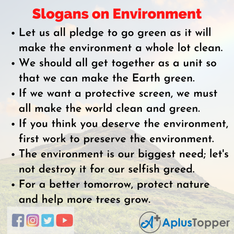 Slogans on Environment | Unique and Catchy Slogans on Environment - CBSE Library