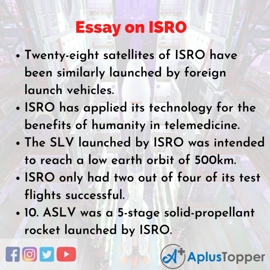 Essay on ISRO | ISRO Essay for Students and Children in English - CBSE ...