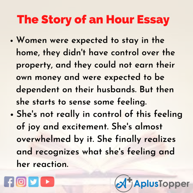 The Story of an Hour Essay | Essay on The Story of an Hour for Students ...