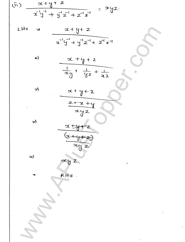 ML Aggarwal ICSE Solutions For Class 9 Maths Chapter 8 Indices CBSE