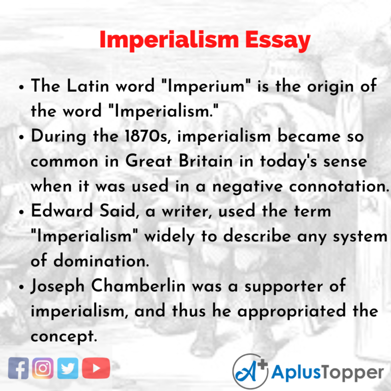 Imperialism Essay | Essay on Imperialism for Students and Children in ...