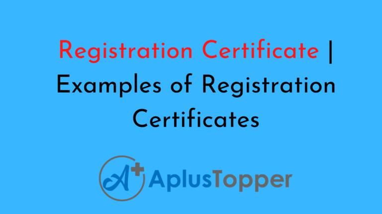 Registration Certificate | Examples of Registration Certificates - CBSE ...