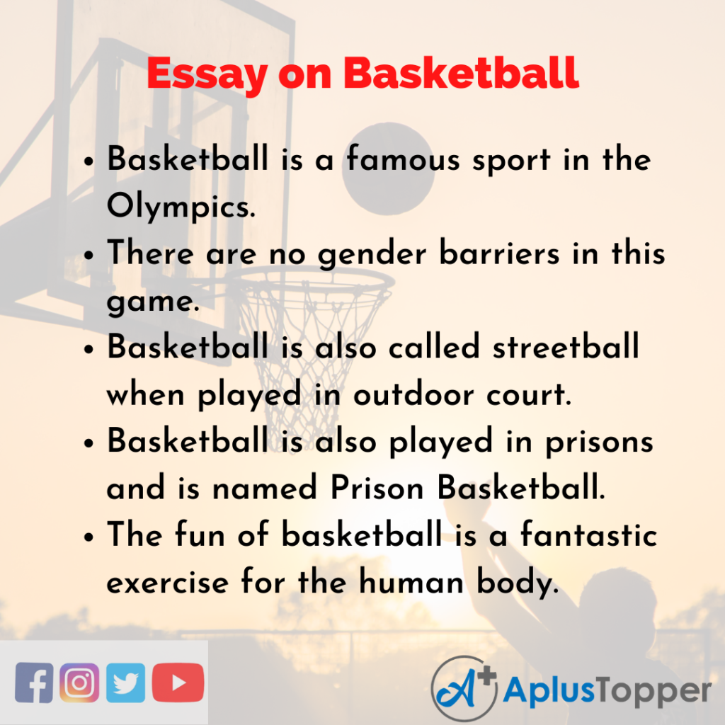 Essay on Basketball | Basketball Essay for Students and Children in ...