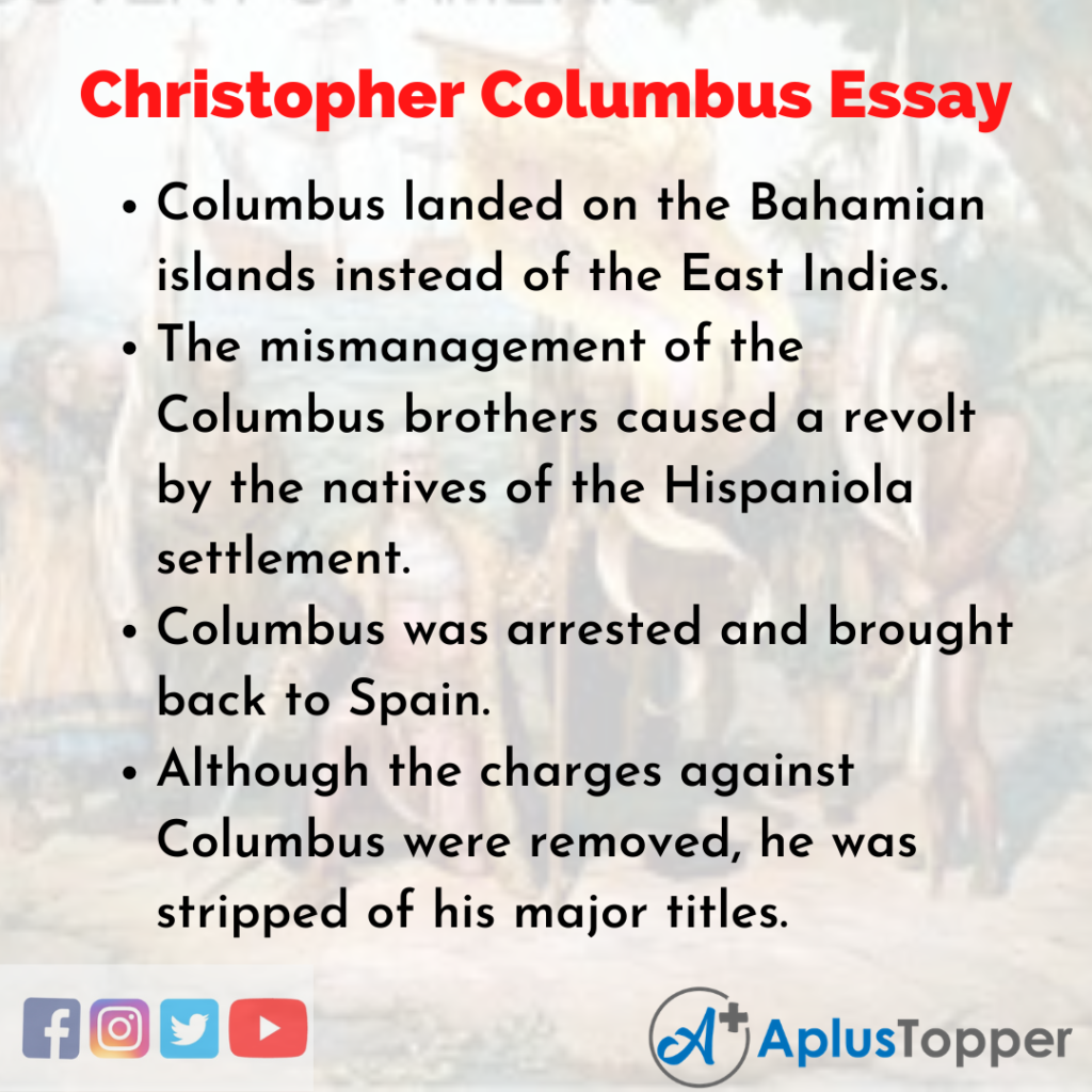 Christopher Columbus Essay | Essay on Christopher Columbus for Students ...