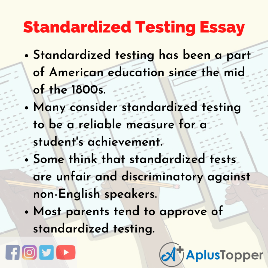 Standardized Testing Essay | Essay on Standardized Testing for Students ...