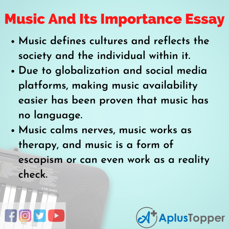 Music And Its Importance Essay | Essay on Music and Its Importance for ...