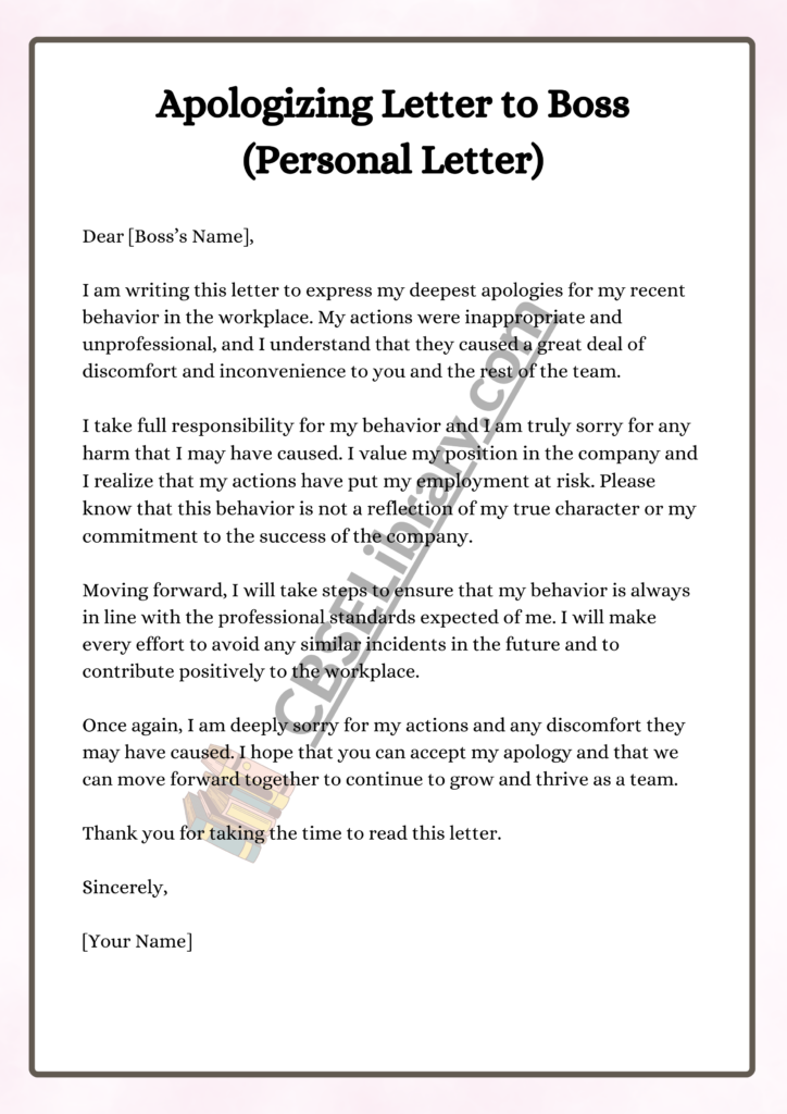 Apology Letter | Format, Samples, and How To Write an Apology Letter ...
