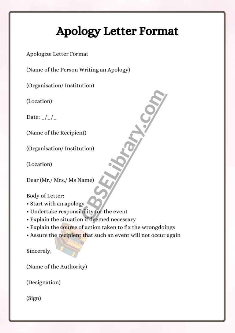 Apology Letter | Format, Samples, and How To Write an Apology Letter ...