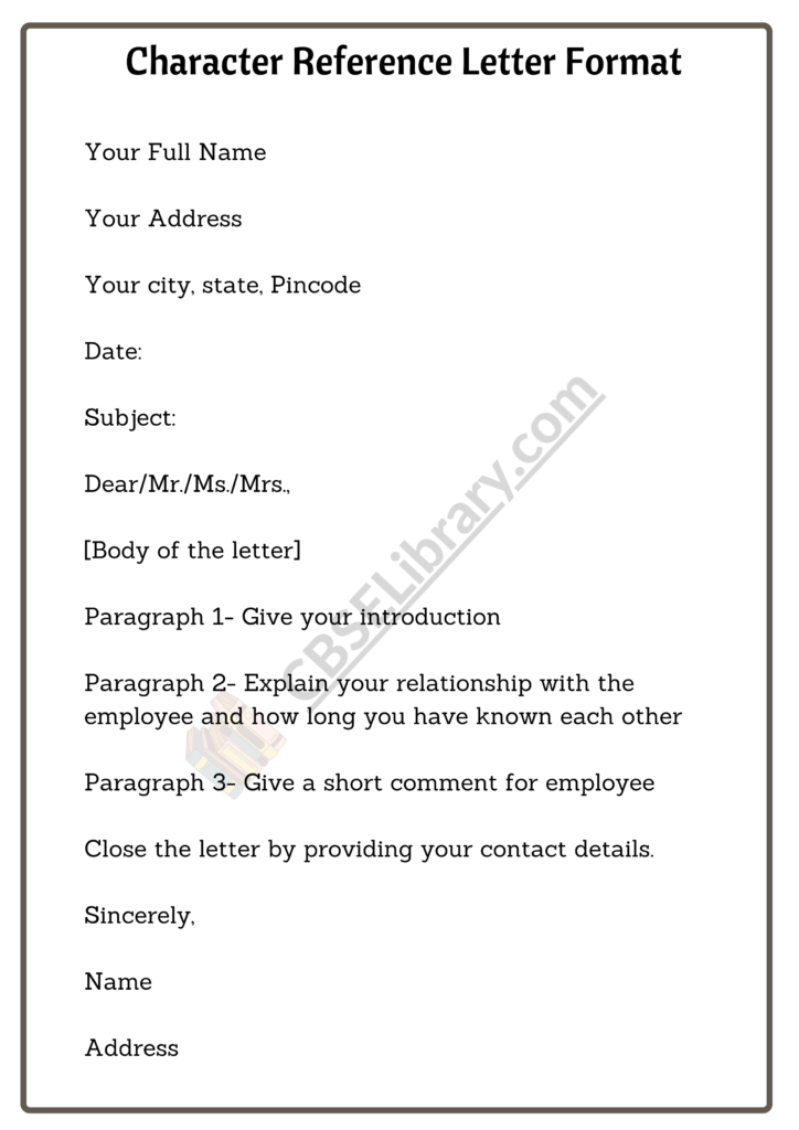 Character Reference Letter | Sample, Format and Writing Tips of ...