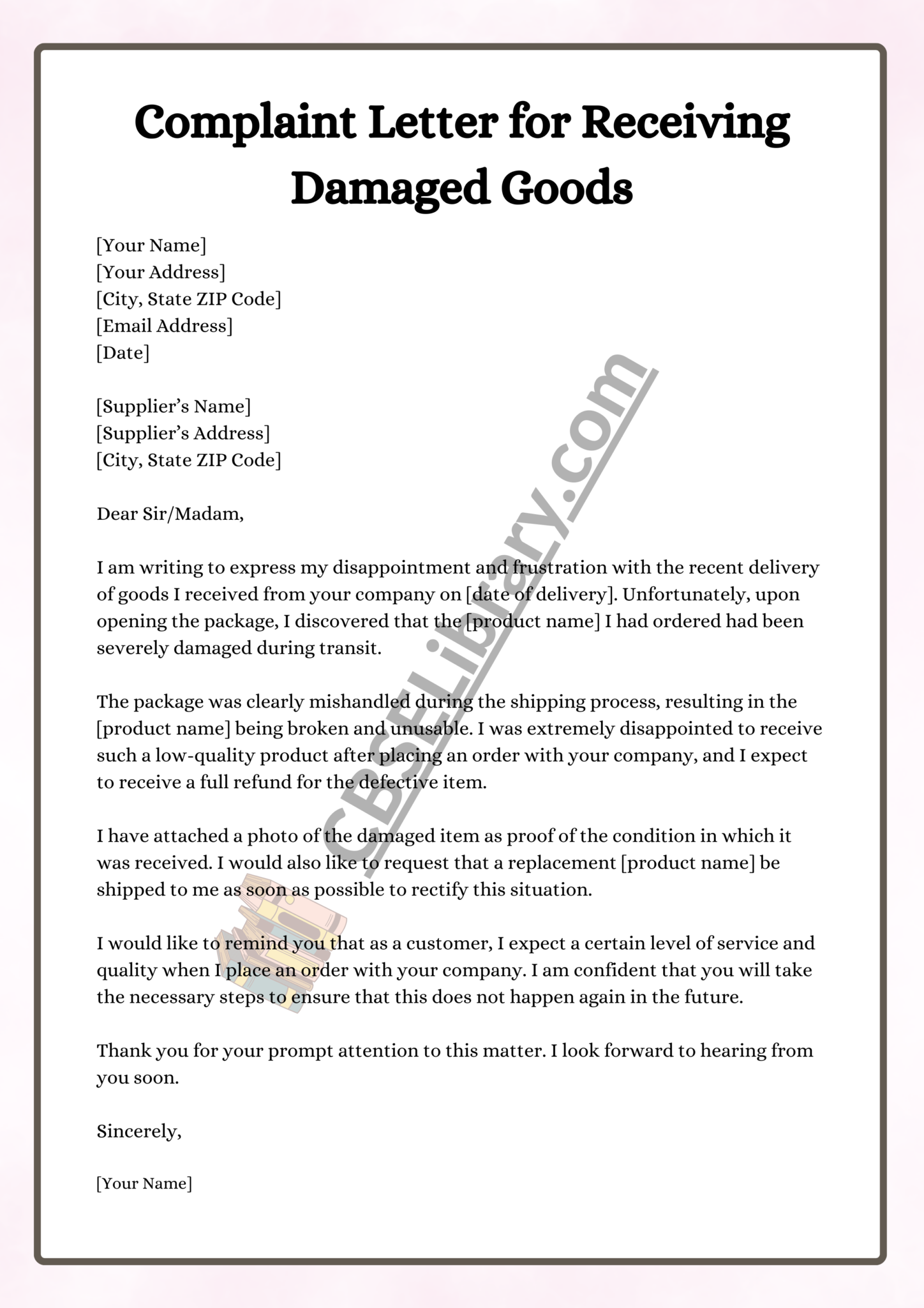 Complaint Letter Format | Samples, How to Write a Complaint Letter ...