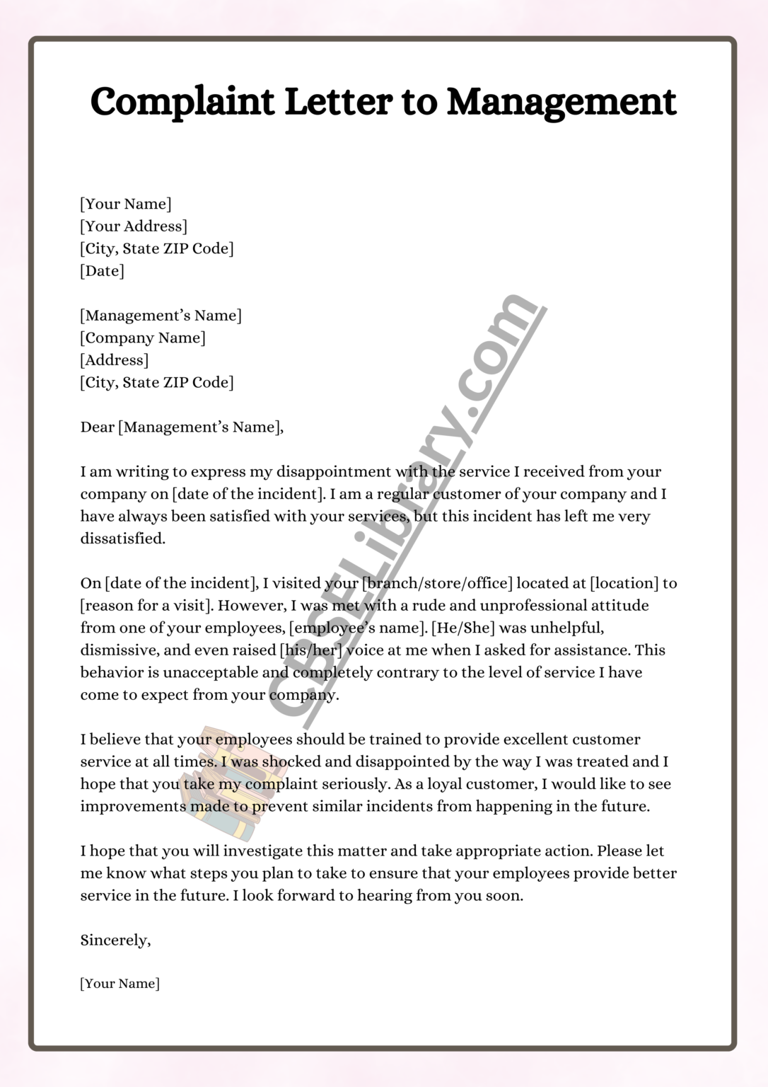 Complaint Letter Format | Samples, How to Write a Complaint Letter ...