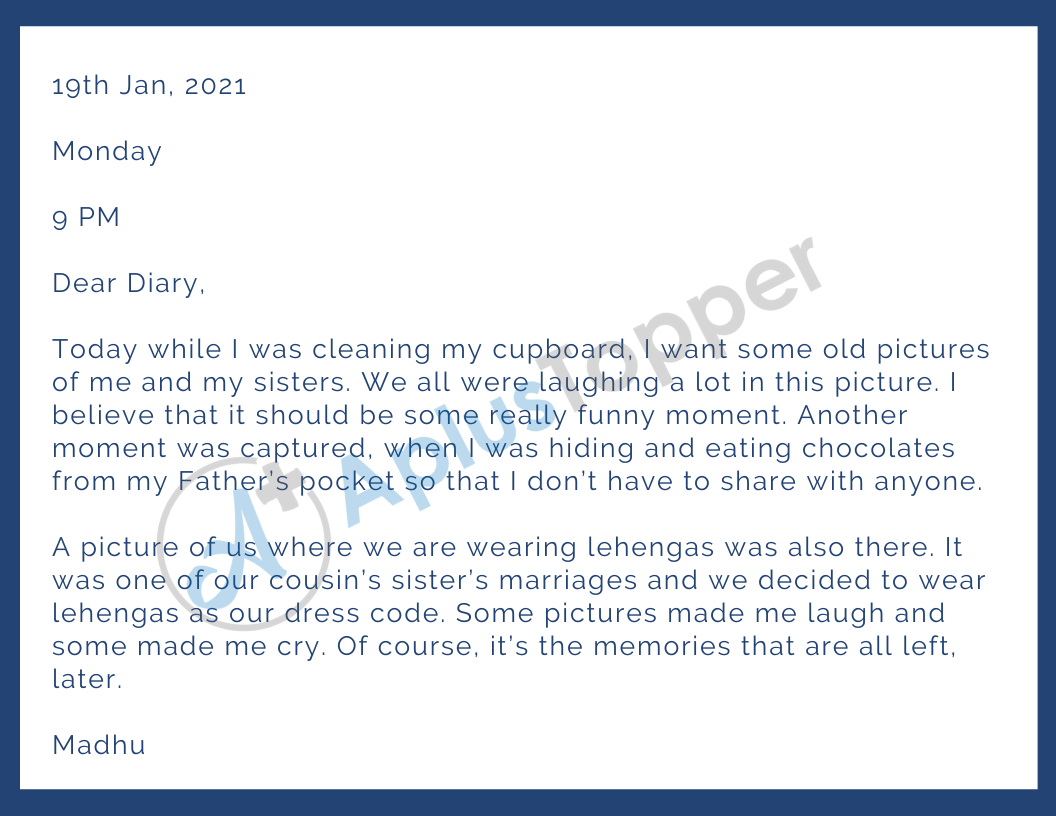 Diary Writing | Diary Writing Format, Samples, Examples, Topics and How ...