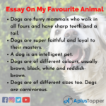 Essay On My Favourite Animal | My Favourite Animal Essay for Students ...