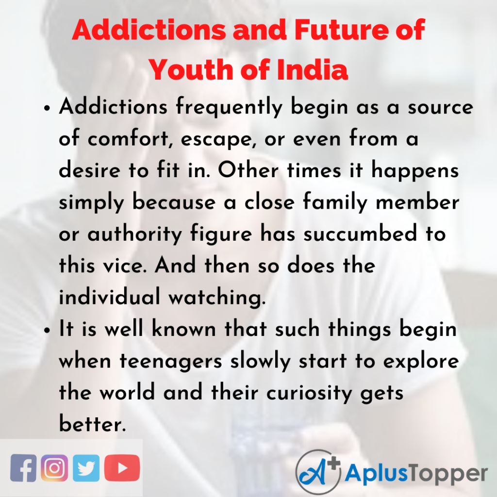 Essay on Addictions and Future of Youth of India | Addictions and ...