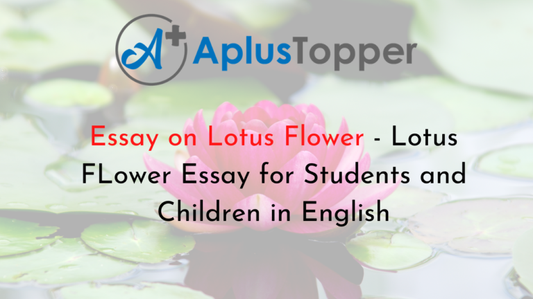 Essay on Lotus Flower | Lotus Flower Essay for Students and Children in ...