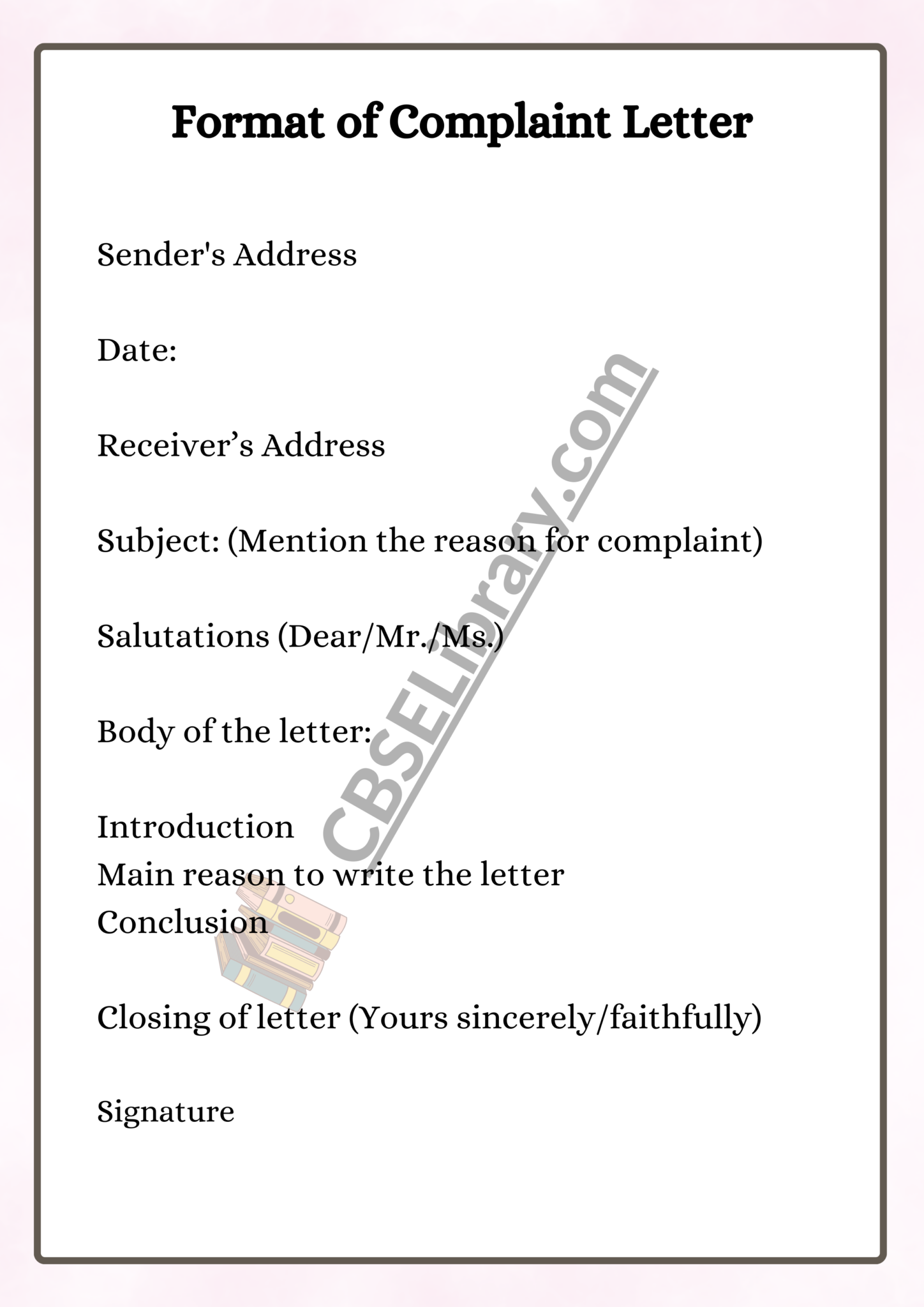 Complaint Letter Format | Samples, How to Write a Complaint Letter ...