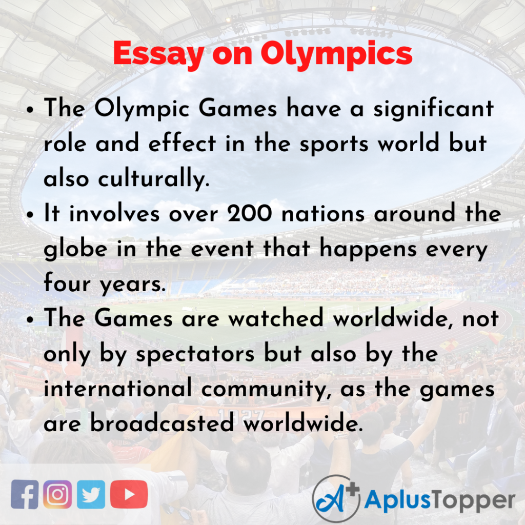 Essay on Olympics | Olympics Essay for Students and Children in English ...