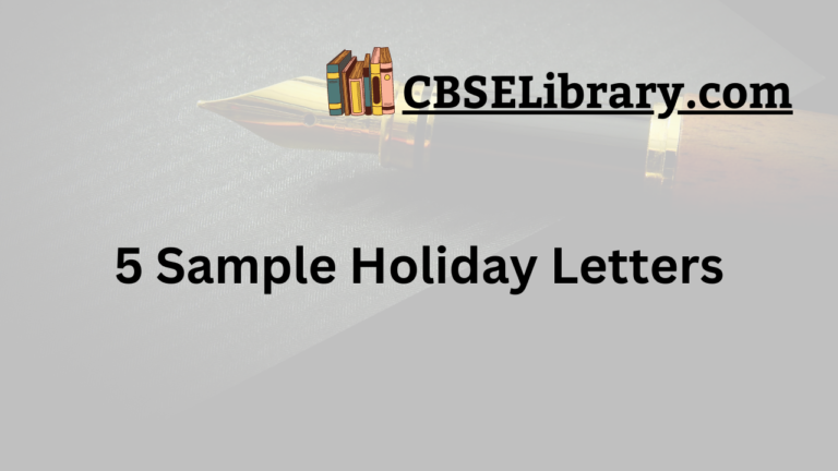 5 Sample Holiday Letters | How To Write? Template, Format, Sample and ...