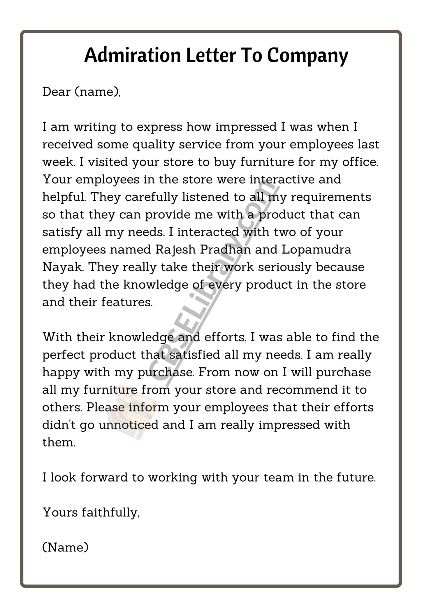 7+ Sample Admiration Letters | Format, Sample, Examples and How To ...