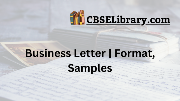 Business Letter | Format, Samples, How To Write Business Letter? - CBSE ...