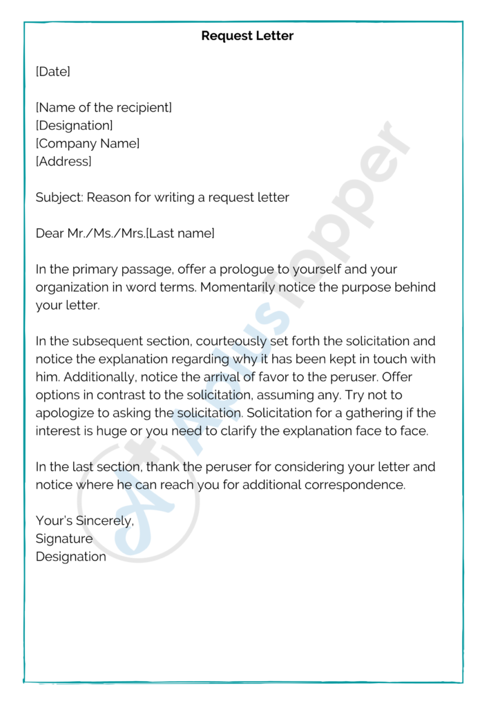 Requisition Letter | Meaning, How to Write? Format and Samples - CBSE ...